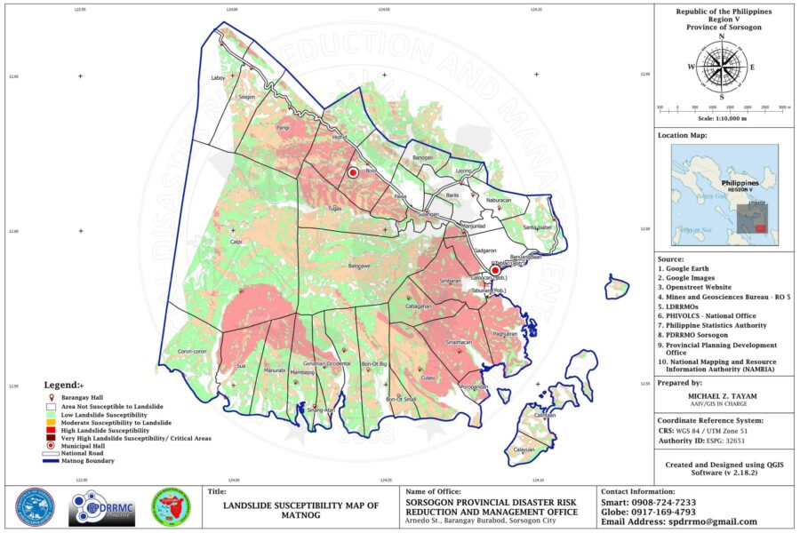 Landslide Risk Map – SPDRRMO