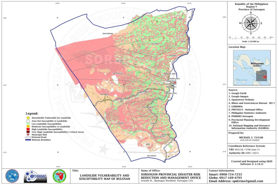 Landslide Risk Map – SPDRRMO