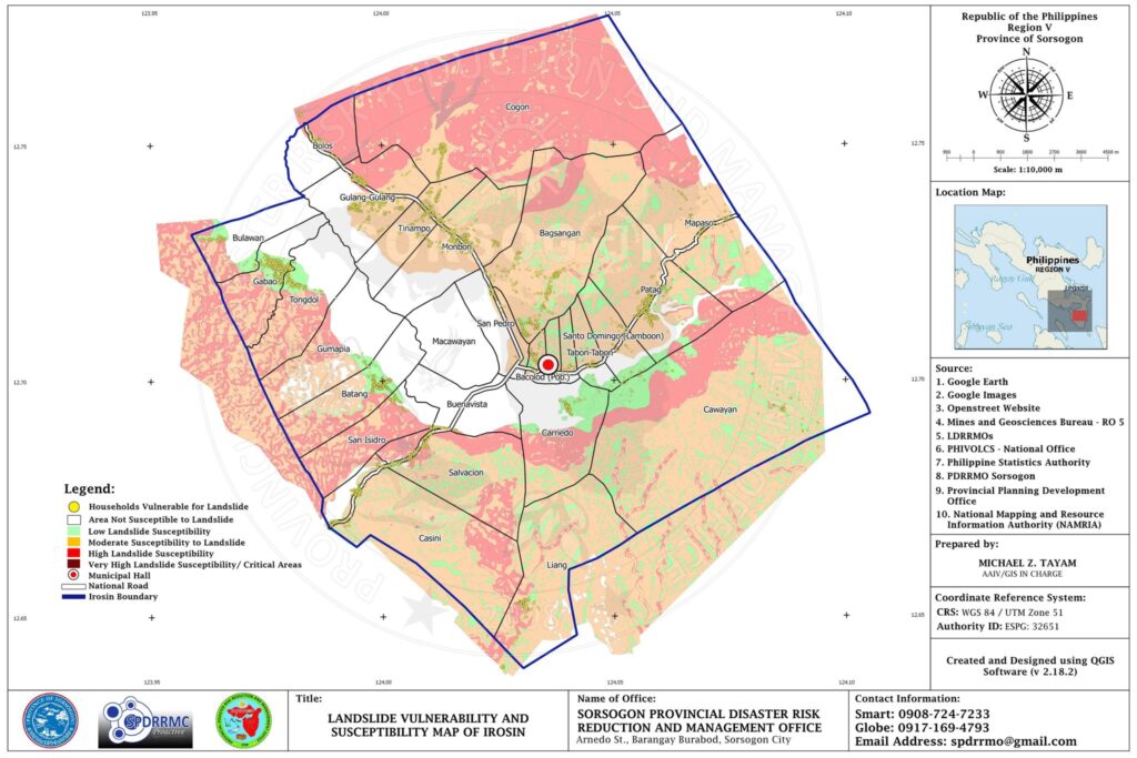 Landslide Risk Map – SPDRRMO