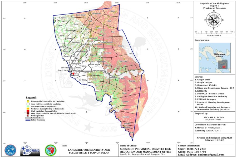 Landslide Risk Map – SPDRRMO