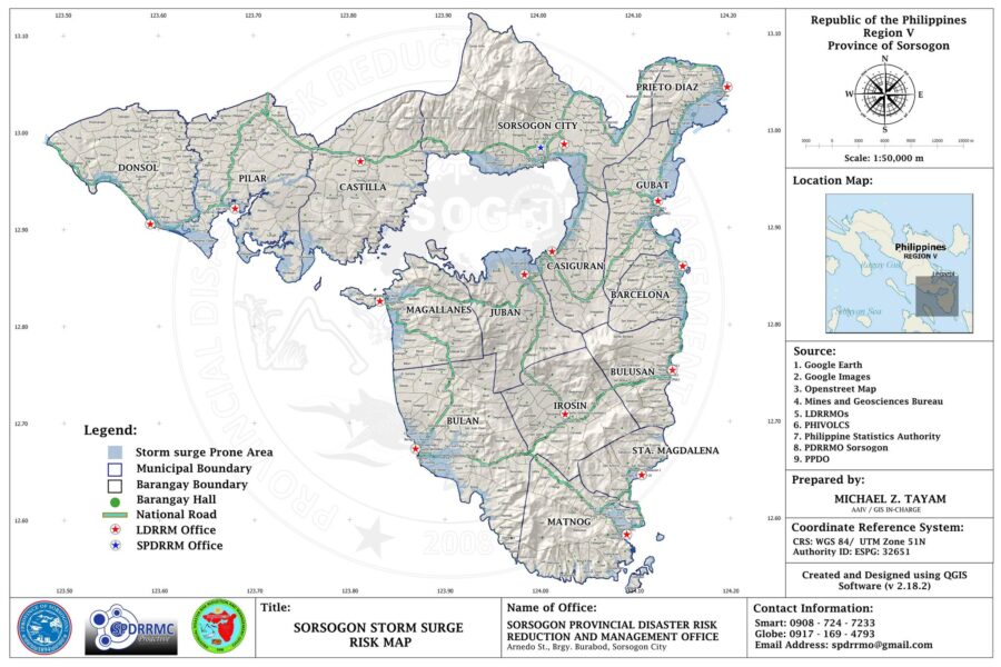 Storm Surge Risk Map – SPDRRMO